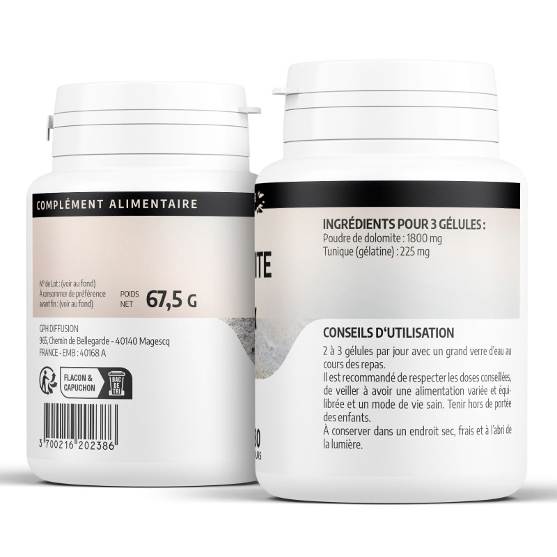 Dolomite 600 mg - Gélules - 123gelules