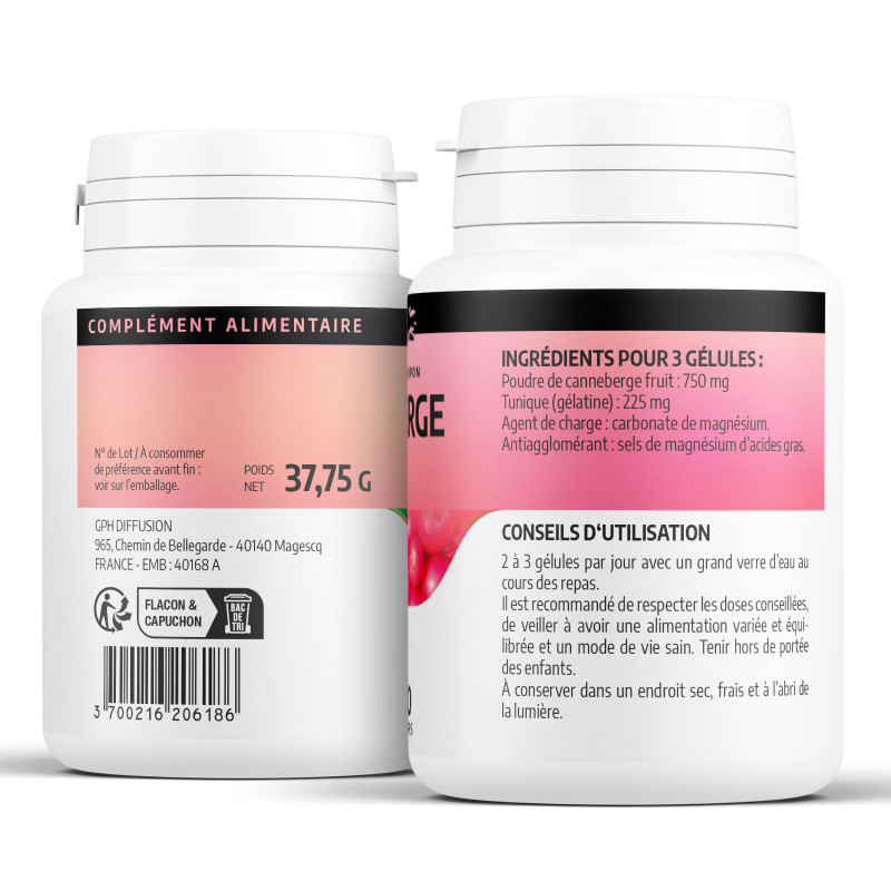 Canneberge 250 mg - Gélules - 123gelules