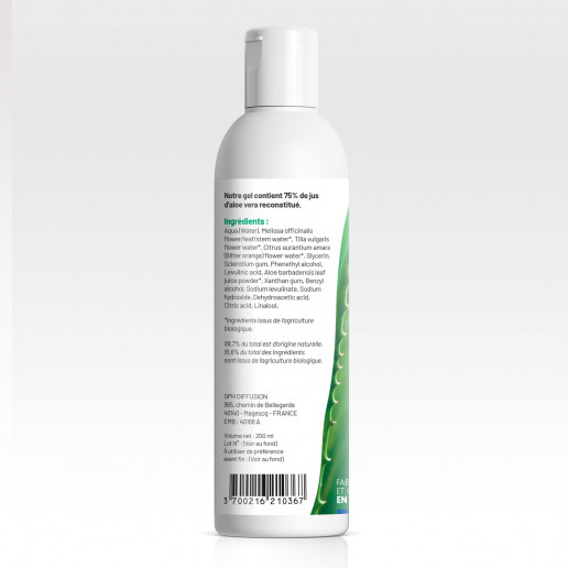 Aloé Vera Bio en Gel - 200 ml - Cosmos organic - 123gelules